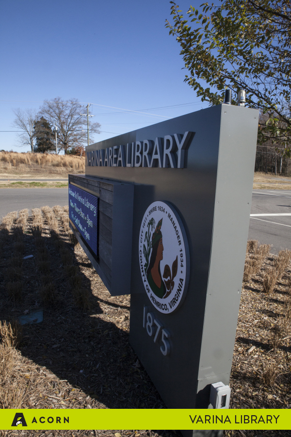Acorn in Action: Varina Library - Acorn Sign